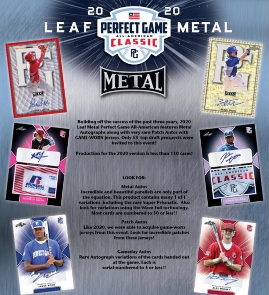 RARE RELEASE : 2020 Leaf Metal Perfect Game Case RANDOM HIT Group Break ...