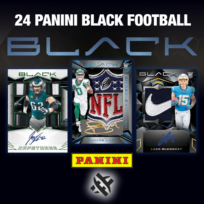 LOADED SERIAL # CLOSER : 2024 Panini Black Football 1/2 Case PICK YOUR ...